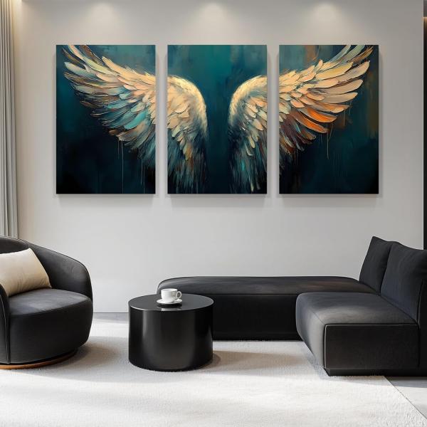 ・Angel Wings Wall Decor:This angel wings wall decor set brilliantly captures the essence of line, blending aesthetic app...