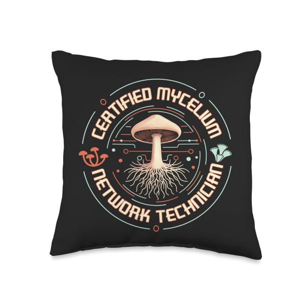 ・Retro mushroom design for mycology fans, tech geeks, and foragers. Funny mycelium network pun design. mycology humor, m...