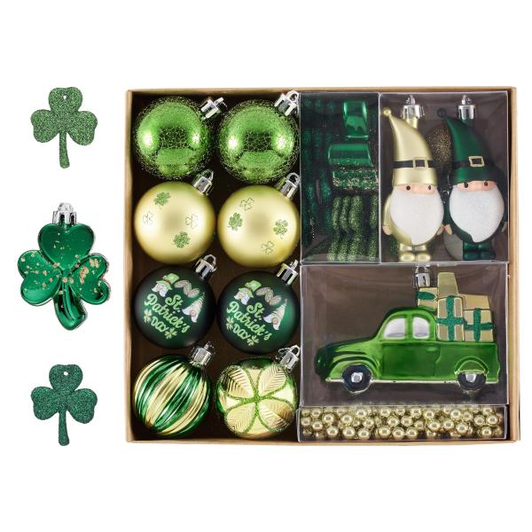 ・【Original Design - St. Patricks】Embrace the luck of the Irish with our St. Patrick's Day Christmas Decorations Shamrock...