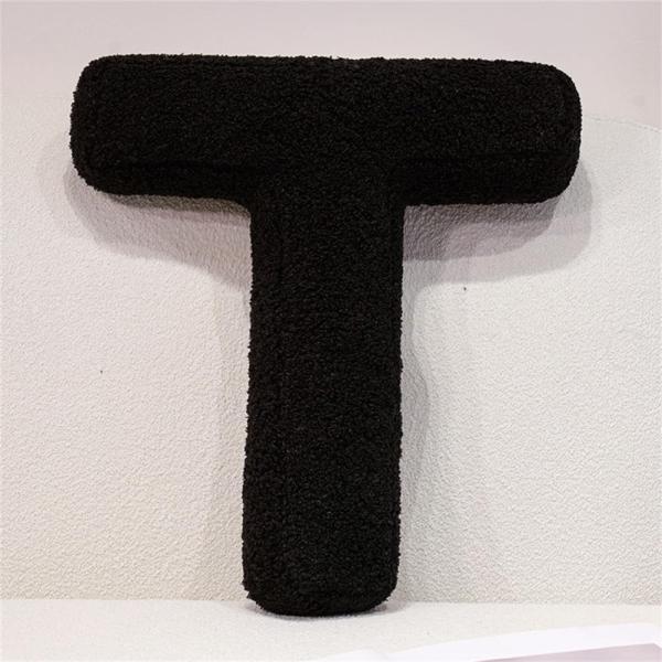 ・Unique Letter Pillows Design: This cute black letter plush pillow is crafted with 26 English words. It allows you to mi...