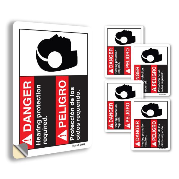 ・SIZE ＆ SPECS: 5 Pack Of 7" x 5" Vinyl Label Decals - Commercial grade vinyl with adhesive backing specifically designed...