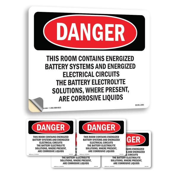 ・SIZE ＆ SPECS: 5 Pack Of 5" x 3.5" Vinyl Label Decals - Commercial grade vinyl with adhesive backing specifically design...