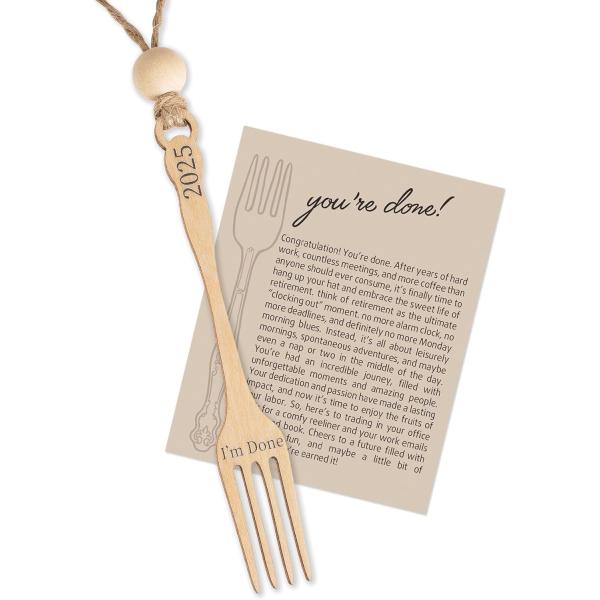・? Funny Retirement Ornament 2025 - "I'm Done" Fork Design Celebrate the sweet joy of retirement with this hilarious ret...