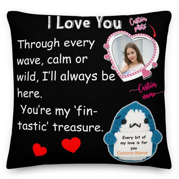 ・Surprise your loved one with this adorable shark pillow-customized just for them! A heartfelt gift for anniversaries, b...