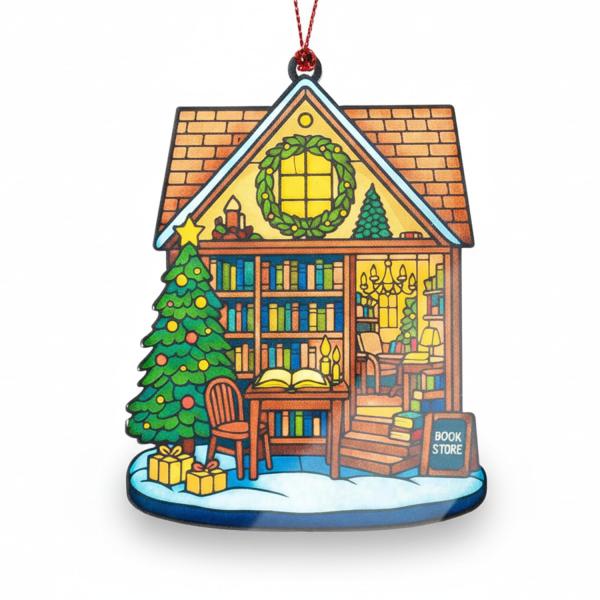 ・? Perfect Book Christmas Ornament for Every Book Lover Celebrate your love for reading with this adorable 4-inch book-t...