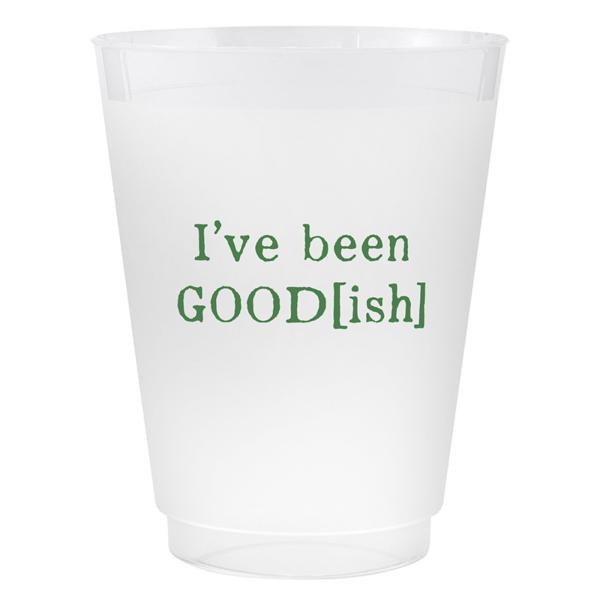 ・8-COUNT BPA-FREE reusable plastic cups for any get-together, parties, gifting, or for everyday use・FROSTED CUPS with gr...