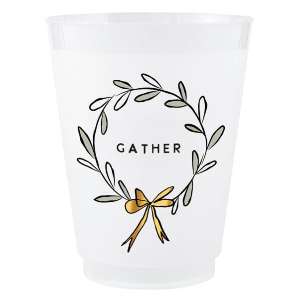 ・8-COUNT BPA-FREE reusable plastic cups for any get-together, parties, gifting, or for everyday use・FROSTED CUPS with a ...