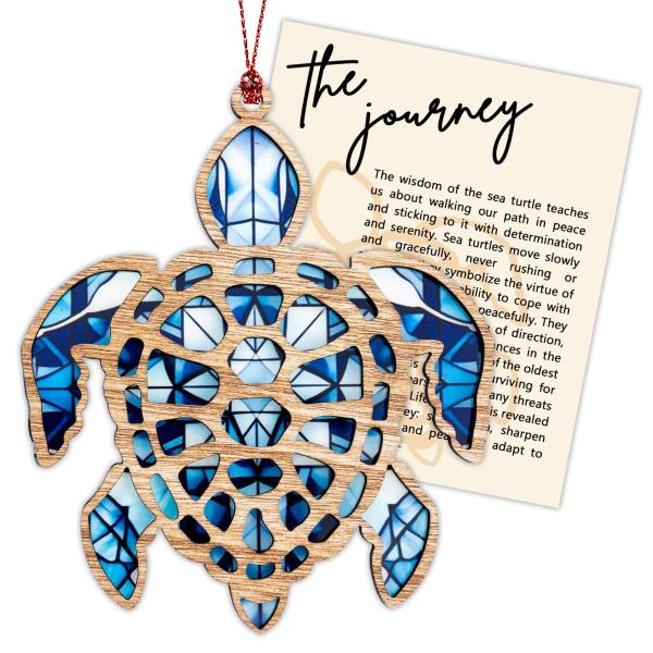 ・? Unique Sea Turtle Ornament with Suncatcher Effect This beautifully crafted turtle ornament blends acrylic and wood to...