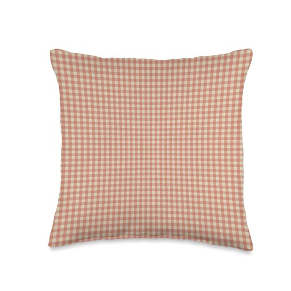 ・A delicate coral and cream gingham design inspired by vintage summer picnics, farmhouse kitchens, and the softness of c...