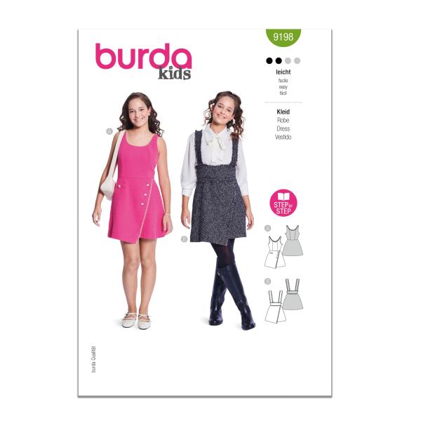 ・Burdaパターンキットには、生地を切り抜くためのパターンピース、縫製プロセスのガイドとなるステップバイステップの書面と図解の説明、生地とトリムの選択方法、サイズ情報が含まれています。・これらの服の縫製パターンは、子供のサイズ10-16(...