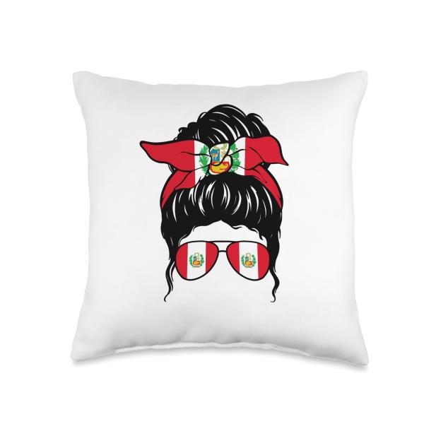 ・Celebrate your Peruvian pride with this unique design featuring a Peruvian girl. She wears sunglasses with the Peruvian...