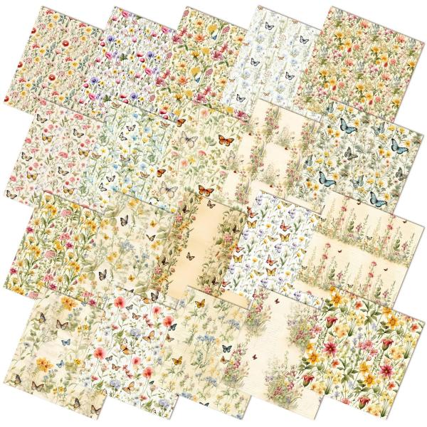 ・Colorful Wildflower Theme: impart life to your creations with our wildflower fabric, each square is full of bright colo...