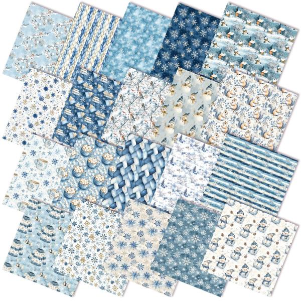 ・Woodland Winter Theme: impart life to your creations with our winter snowflake fabric, each square is full of blue and ...