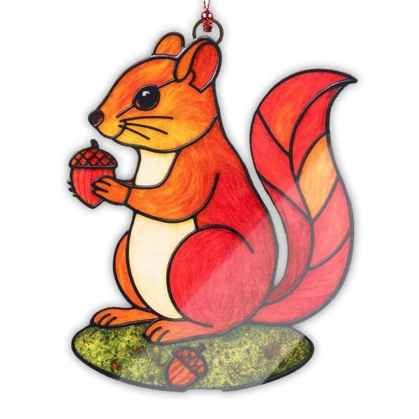 ・? Squirrel Ornaments for Christmas Tree with Whimsical Charm This delightful 4-inch acrylic squirrel ornament captures ...