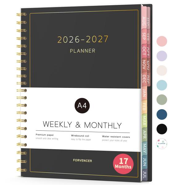 ・Planner 2026-2027: Come with 17 months (Aug 2026 - Dec 2027) for easy jotting down of events, appt, deadlines and meeti...