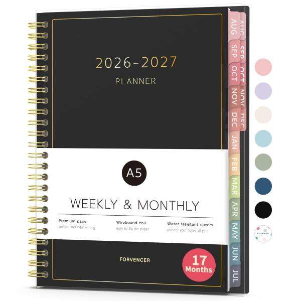 ・Planner 2026-2027: Come with 17 months (Aug 2026 - Dec 2027) for easy jotting down of events, appt, deadlines and meeti...