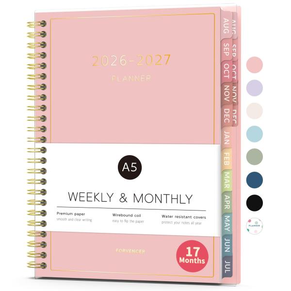 ・Planner 2026-2027: Come with 17 months (Aug 2026 - Dec 2027) for easy jotting down of events, appt, deadlines and meeti...