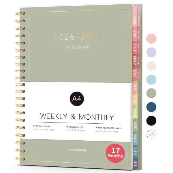 ・Planner 2026-2027: Come with 17 months (Aug 2026 - Dec 2027) for easy jotting down of events, appt, deadlines and meeti...