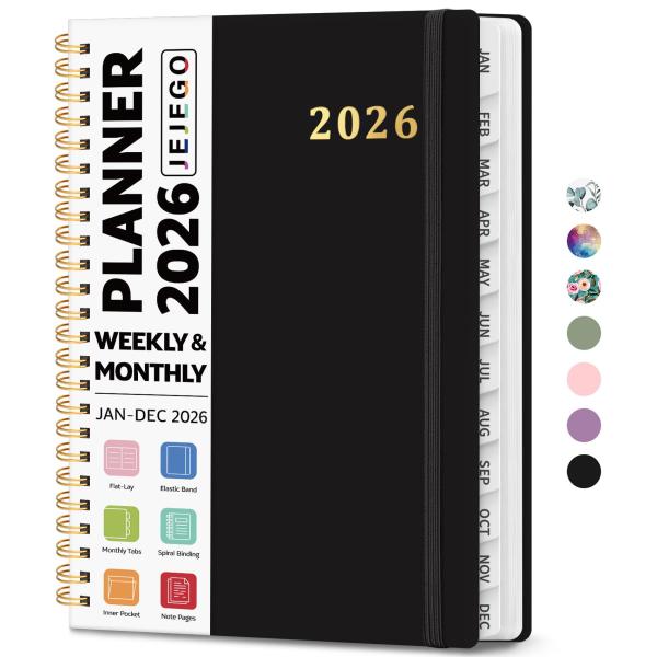 ・2026 Planner Overview: Our aesthetic planner covers the period from January to December 2026, featuring 12 monthly page...