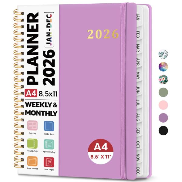 ・2026 Planner Overview: Our aesthetic planner covers the period from January to December 2026, featuring 12 monthly page...