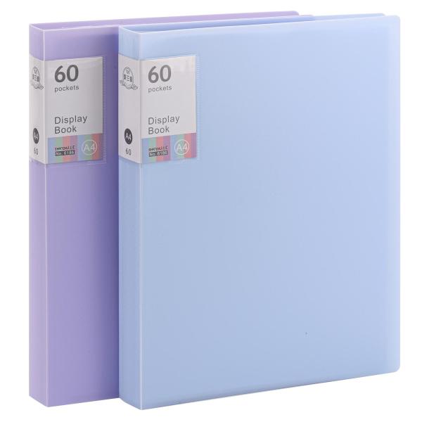 ・The two folder with plastic sleeves have a total of 120 pages and can store children's paintings, personal sketches, or...