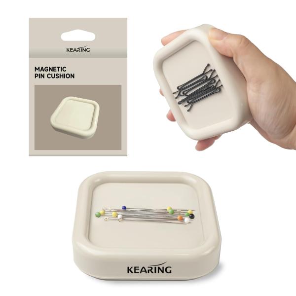 ・強力なマグネット設計 強力マグネットが針・待ち針をしっかり固定し、散らばりや紛失を防止します。作業中にピンをサッと置くだけで吸着し、片付けるときもピンクッションを近づけるだけで簡単回収できます。