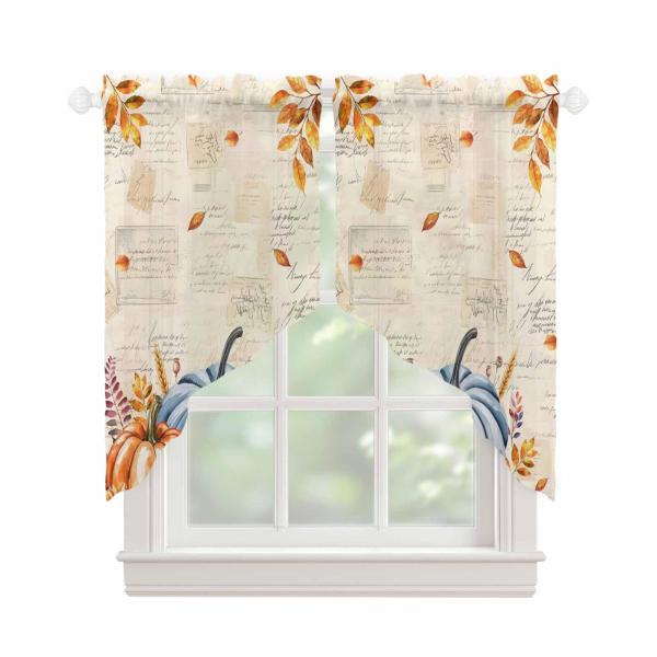 ・Ready to Hang: 2 panels swag valances curtains per package, each fall valance measures 36 inch width and 36 inch length...