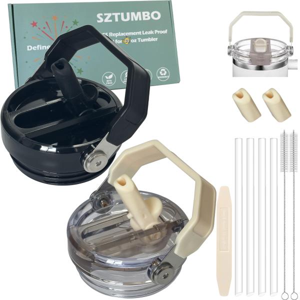 ・【Perfect Replacement 】SZTUMBO this lid designed specifically for Stanley 30 oz Quencher Tumbler with Handle. It's a per...