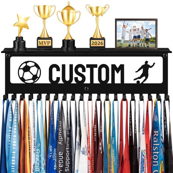 ・Premium Durability: Made from high-quality steel, this corrosion-resistant medal hanger holds up to 60 medals (35 lbs),...