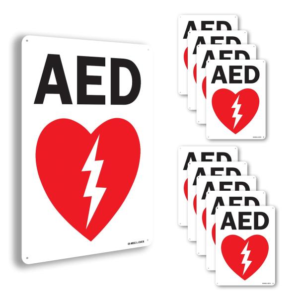 ・SIZE ＆ SPECS: 10 Pack Of 14" x 10" Aluminum Signs (Rust Free) - Commercial grade pre-finished white aluminum with (4) p...