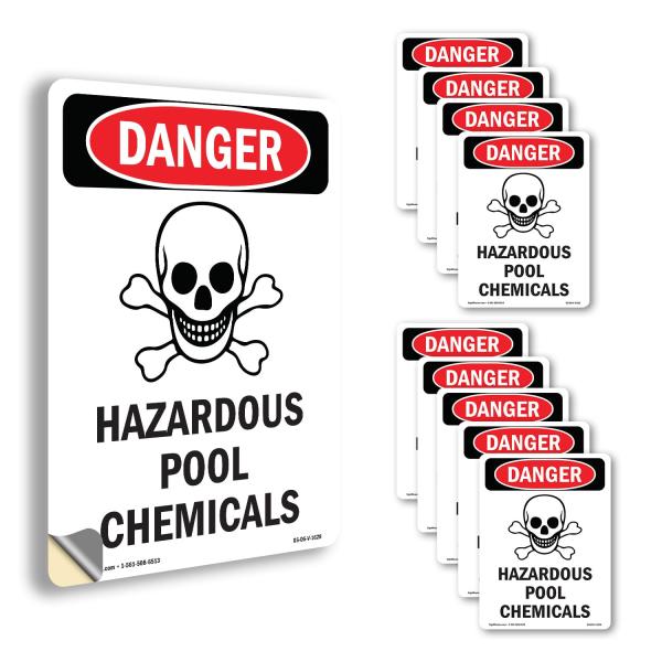 ・SIZE ＆ SPECS: 10 Pack Of 5" x 3.5" Vinyl Label Decals - Commercial grade vinyl with adhesive backing specifically desig...