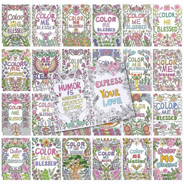 ・Expansive Selection and Variety: you will receive a pack of 24 pcs blessed coloring book ,each in 24 different styles, ...