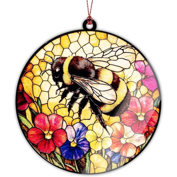 ・? Festive Bee Christmas Ornaments for Tree: Add buzz-worthy charm to your holiday with this vibrant 4-inch acrylic bee ...