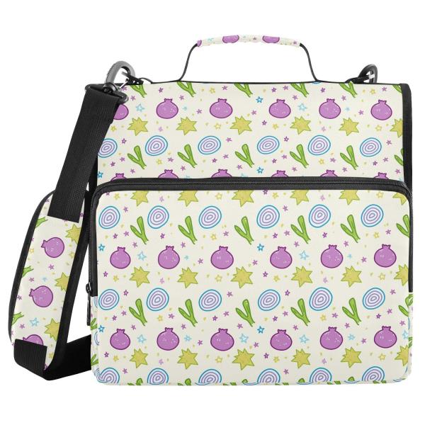 ・Size:1.5-inch D-ring zipper binder, 13.6"x 12.4" x 3.5, personalized colorful design, easy transport・Ample capacity: Ge...