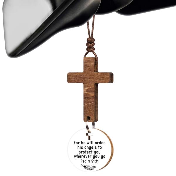 ・? Unique Daily Inspiration: Tap the cross to scan a new Bible verse every day - a spiritual rearview mirror accessories...
