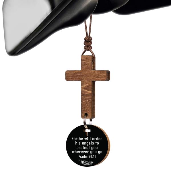 ・? Unique Daily Inspiration: Tap the cross to scan a new Bible verse every day - a spiritual rearview mirror accessories...