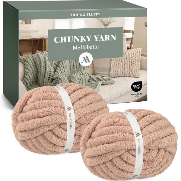 ・Ultra-Thick and Fluffy Texture: Crafted from high-quality materials, this super bulky chenille yarn offers an exquisite...
