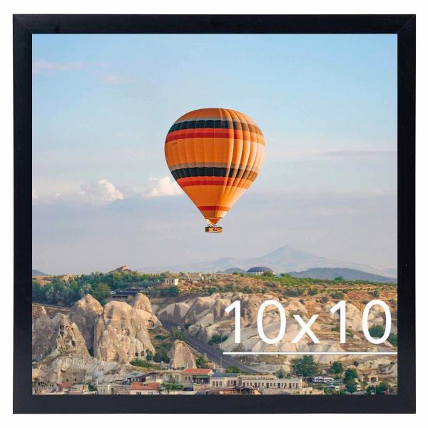 ・FRAME SIZE: The black picture frame fits 10x10 photos pictures artworks, simple and stylish, the frame opening display ...