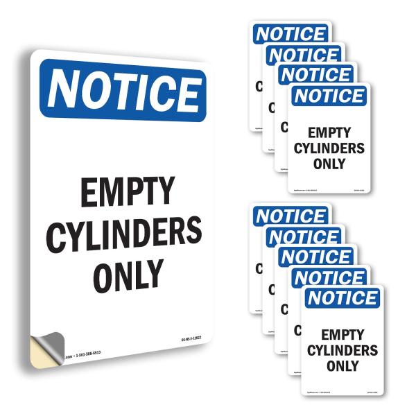 ・SIZE ＆ SPECS: 10 Pack Of 10" x 7" Vinyl Label Decals - Commercial grade vinyl with adhesive backing specifically design...