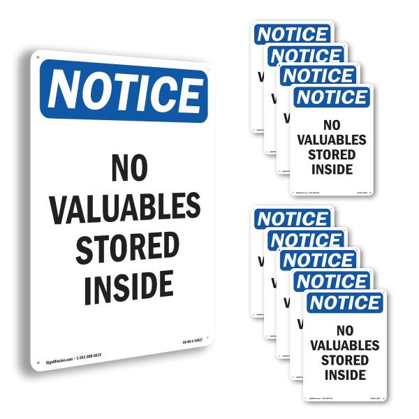 ・SIZE ＆ SPECS: 10 Pack Of 10" x 7" Aluminum Signs (Rust Free) - Commercial grade pre-finished white aluminum with (4) pr...