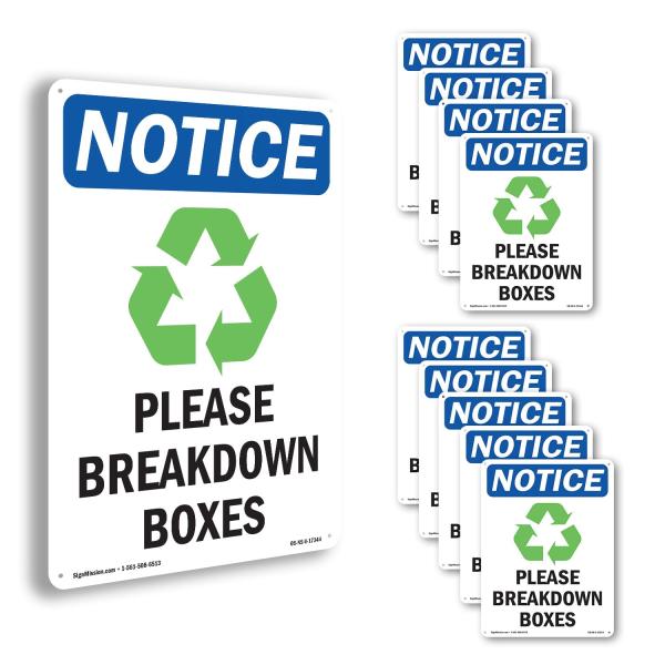 ・SIZE ＆ SPECS: 10 Pack Of 10" x 7" Rigid Plastic Signs - Commercial grade polystyrene with (4) pre-drilled ?" mounting h...