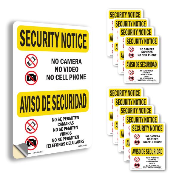 ・SIZE ＆ SPECS: 10 Pack Of 10" x 7" Vinyl Label Decals - Commercial grade vinyl with adhesive backing specifically design...