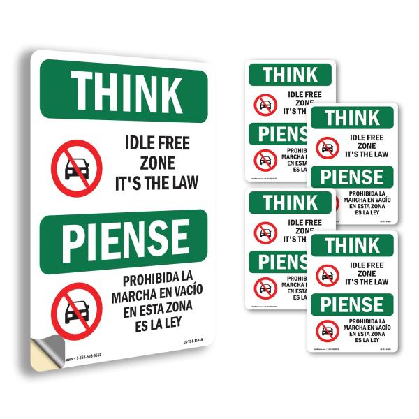 ・SIZE ＆ SPECS: 5 Pack Of 5" x 3.5" Vinyl Label Decals - Commercial grade vinyl with adhesive backing specifically design...