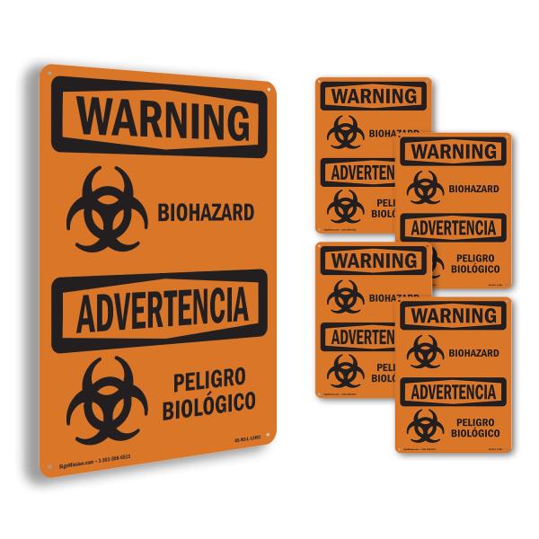 ・SIZE ＆ SPECS: 5 Pack Of 10" x 7" Aluminum Signs (Rust Free) - Commercial grade pre-finished white aluminum with (4) pre...