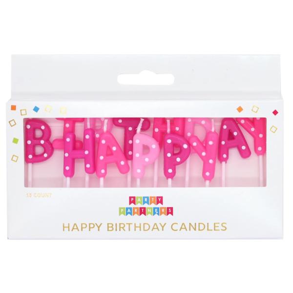 ・明るいピンクのワックスキャンドルは、楽しいホワイトドットのアクセントで飾られた大胆な文字が特徴です。・各キャンドルの高さは1.25インチで、どんなデザートでも大胆に見えます。頑丈な1インチのプラスチックピックで簡単に配置できます。・明るい...