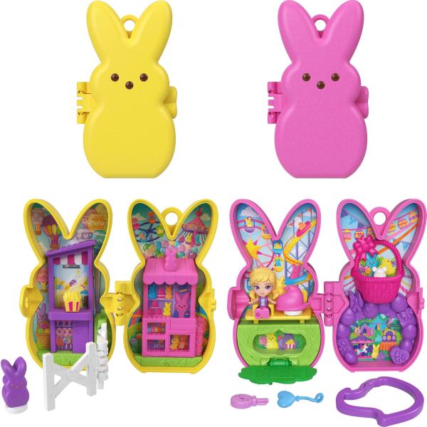 ・Polly Pocket joins her PEEPS pals in this set of partnership compacts - featuring one micro doll and seven themed acces...