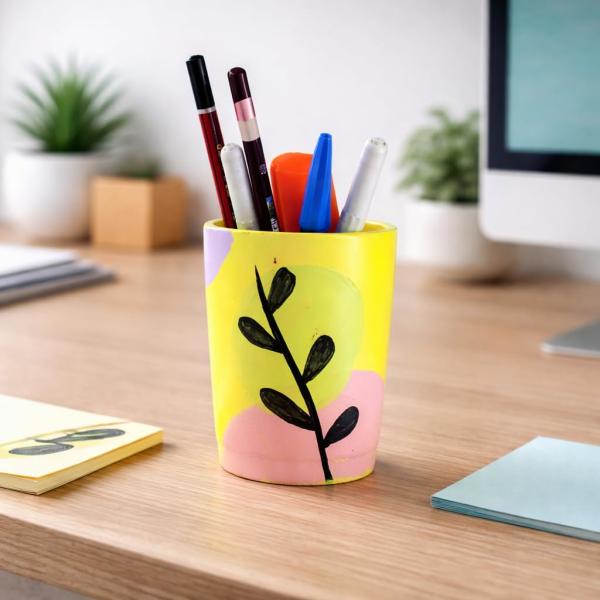 ・Multi-Use Organizer - Use it as a pen holder, stationery pot, or even to hold makeup brushes, paintbrushes, or scissors...