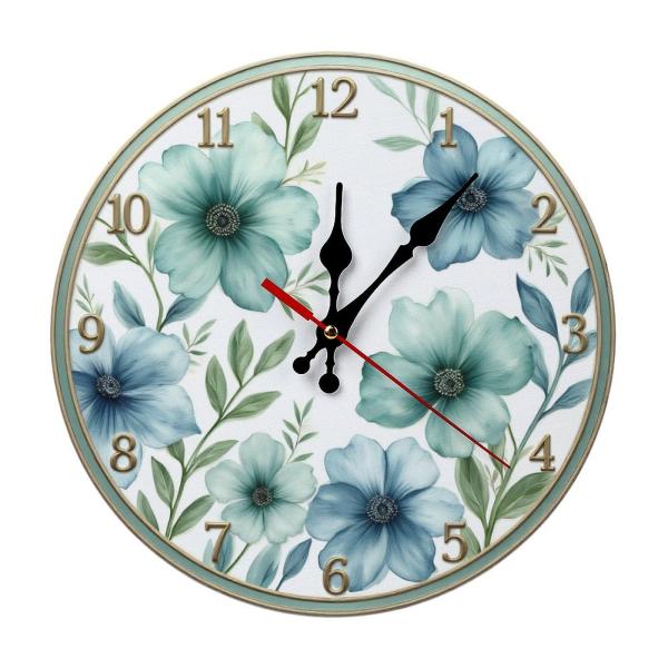 ・with a wooden face and no glass cover, this wall clock features bold, easy-to-read numbers and a classic round design t...