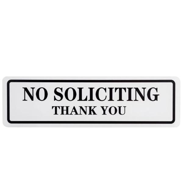 ・PREMIUM SIZE: Large and visible 8.26 x 2.4 inch dimensions make this no soliciting sign perfect for front doors, window...