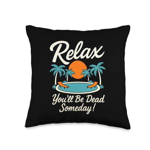 ・Dark humor meets tropical holiday vibes in this sarcastic retro pool scene. Perfect for lovers of funny existential quo...